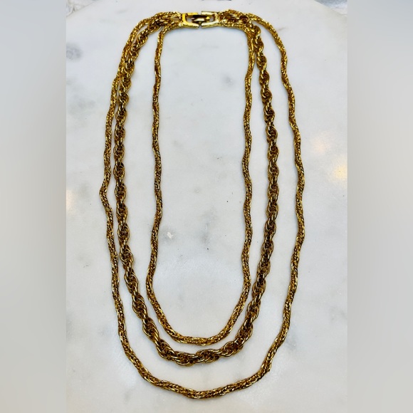 Hobe | Jewelry | Vtg Hobe Necklace Multistrand Twisted Rope Gold Tone ...